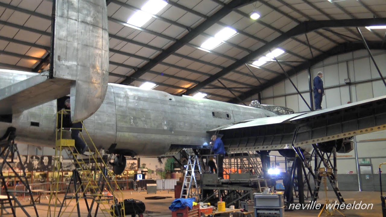 Video 203 Restoration of Lancaster NX611 Year 6... Wing Rib 22 fitted ...
