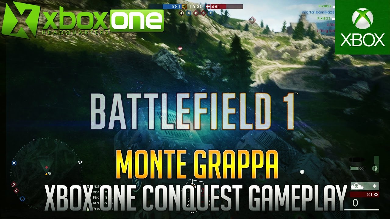 Battlefield 1 (BF1) "Monte Grappa" 64 Player Xbox One Multiplayer ...