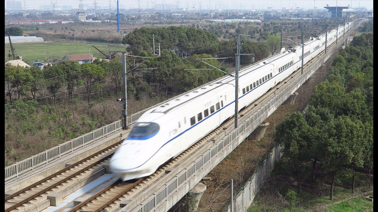 CRH380BL & CRH2C+CRH2C, China High Speed Railway 滬杭高鐵 - YouTube