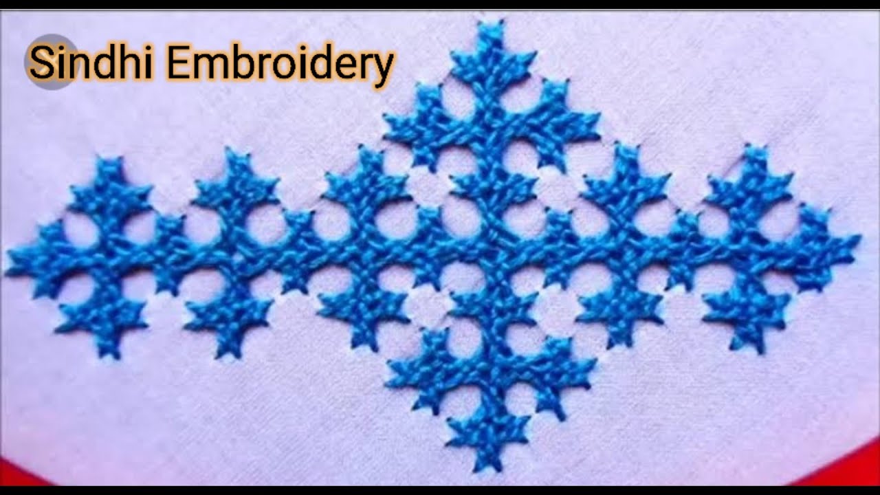how to do kutch work Embroidery Sindhi tanka gujarati stitch - YouTube