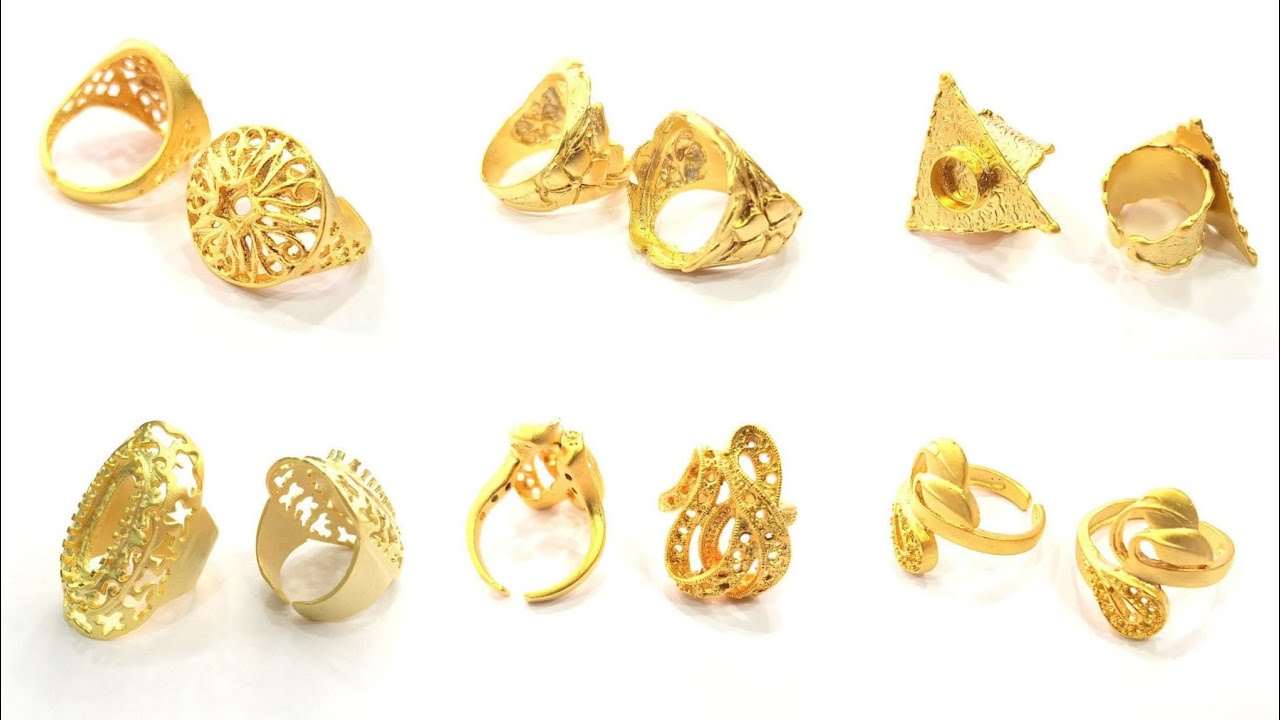 Unique Gold Rings For Women's Designs Top Trend Gold New - YouTube