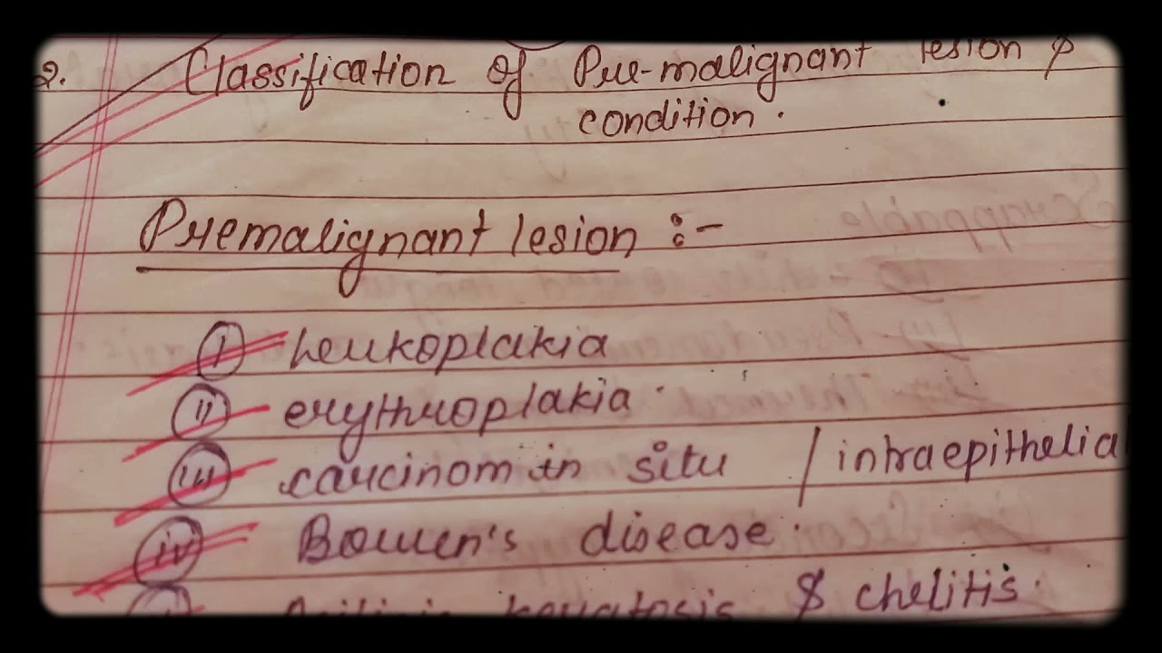 classification of premalignant lesion and condition.....oral pathology ...