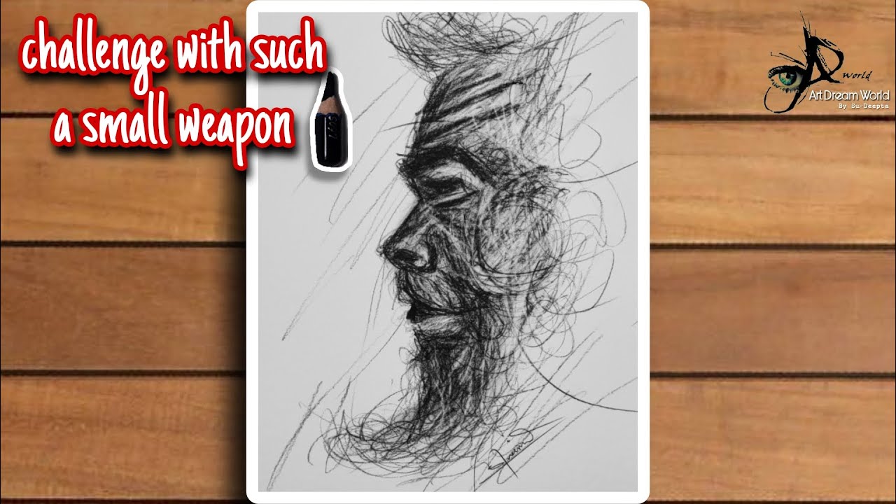 Challenge from such a small pencil drawing|| how to draw pencil drawing ...