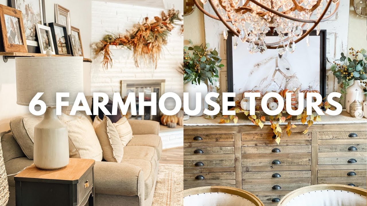 6 Fall Antique Farmhouse Home Tours (Music Only) - YouTube