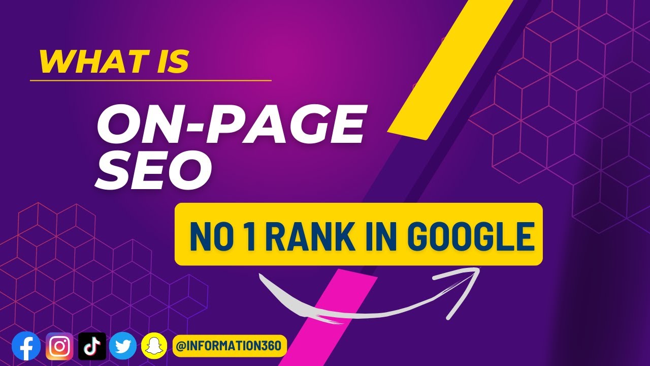 What is on Page SEO? I On-Page Optimization | Important elements to consider in On-Page SEO ...