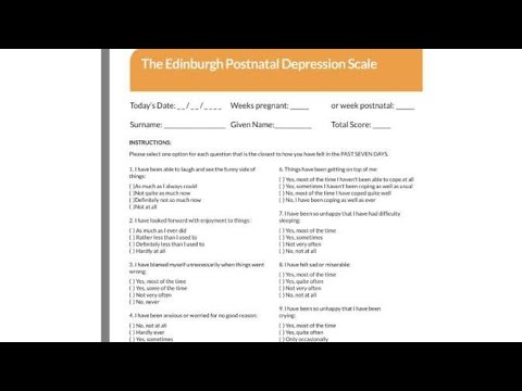 Edinburgh Postnatal Depression Scale; screening tool to identify ...