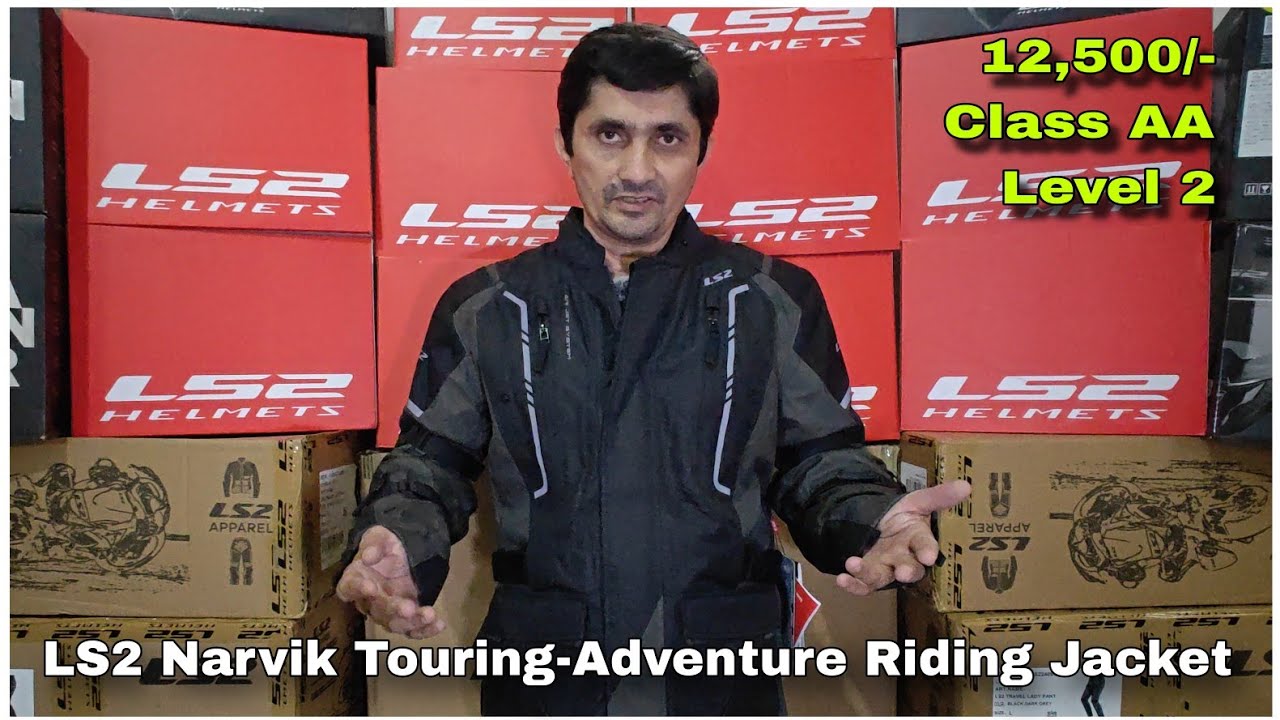 LS2 NARVIK Adventure Touring Riding Jacket | Feature Review | AA Class & Level 2 Armours | DNA ...