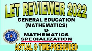 LET REVIEWER 2022 ( GENERAL EDUCATION (MATHEMATICS) u00... | Doovi