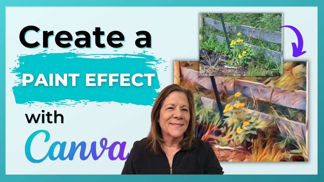 Create a Paint Effect on your Image using CANVA // Pretty COOL - YouTube