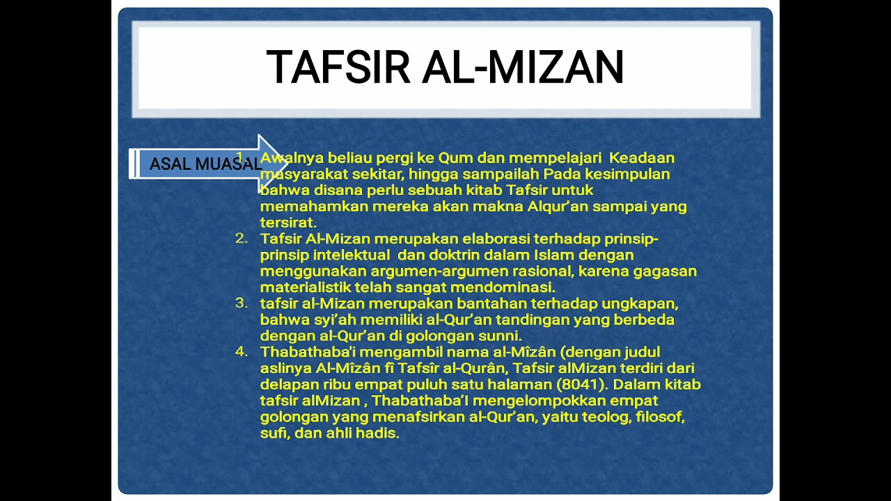 Tafsir Al Mizan karya Thabathaba'i - YouTube