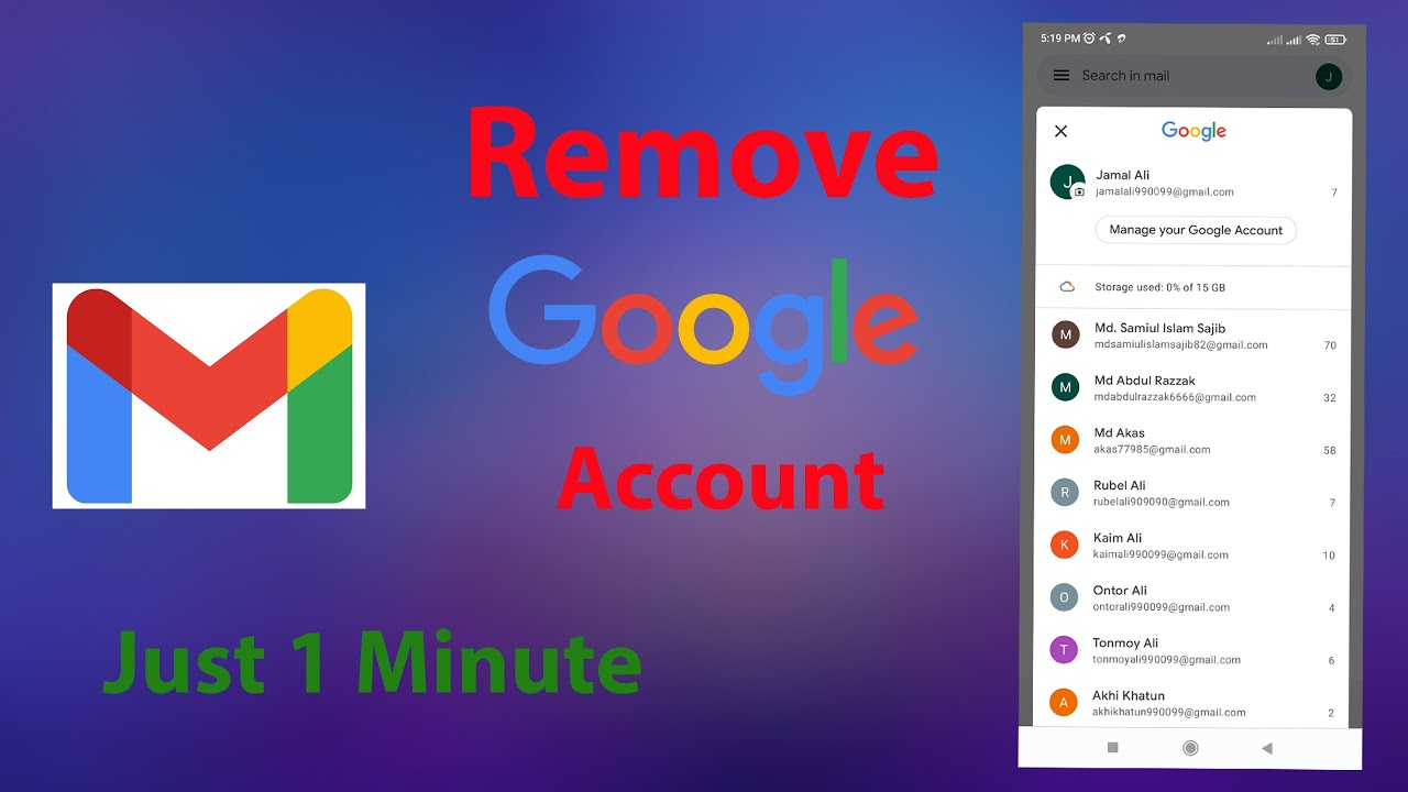 How to Remove Google Account - YouTube