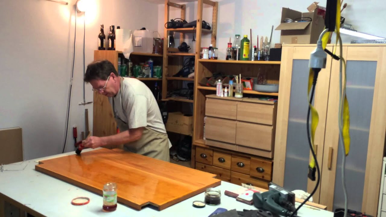 Shellac polishing - YouTube