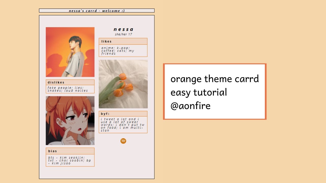 orange carrd easy tutorial - YouTube