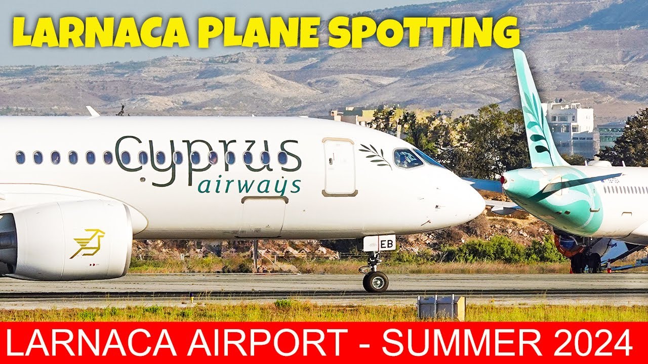 LARNACA AIRPORT - Plane Spotting - 20 minutes Action, Take off and ...