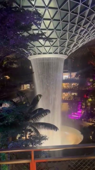 JEWEL RAIN VORTEX @CHANGI AIRPORT SINGAPORE TERMINAL 1 - YouTube