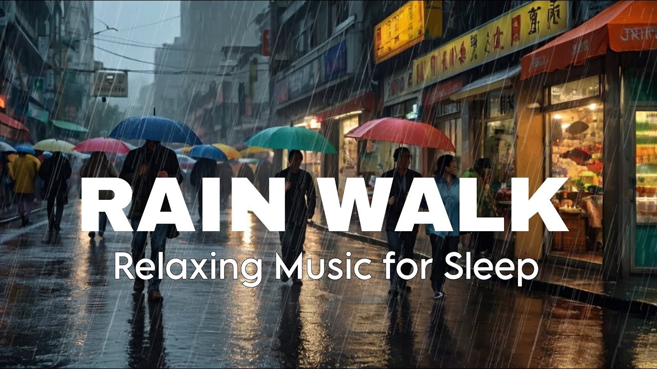 ASMR Rain Walk | Relaxing Natural City Ambience & Heavy Rain Sounds ...