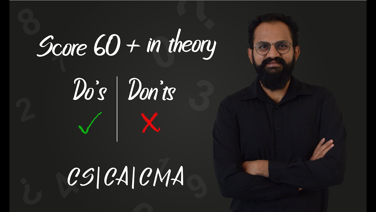 How to score 60+ In a theory exam ? CS|CA|CMA - YouTube