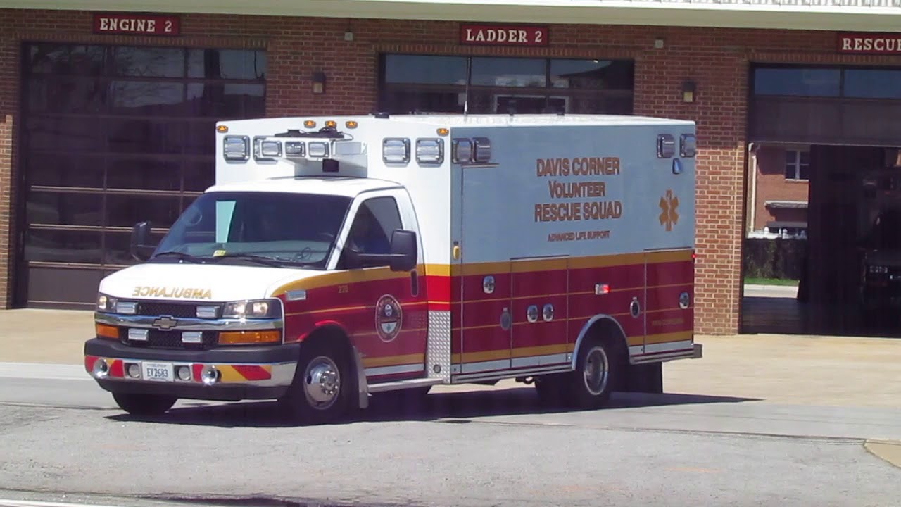Davis Corner Vol. Rescue Squad Ambulance 2 Responding - 4-5-18 - YouTube