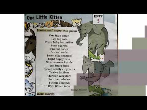 English Grade 1 Poem - One Little Kitten (ncert) - YouTube