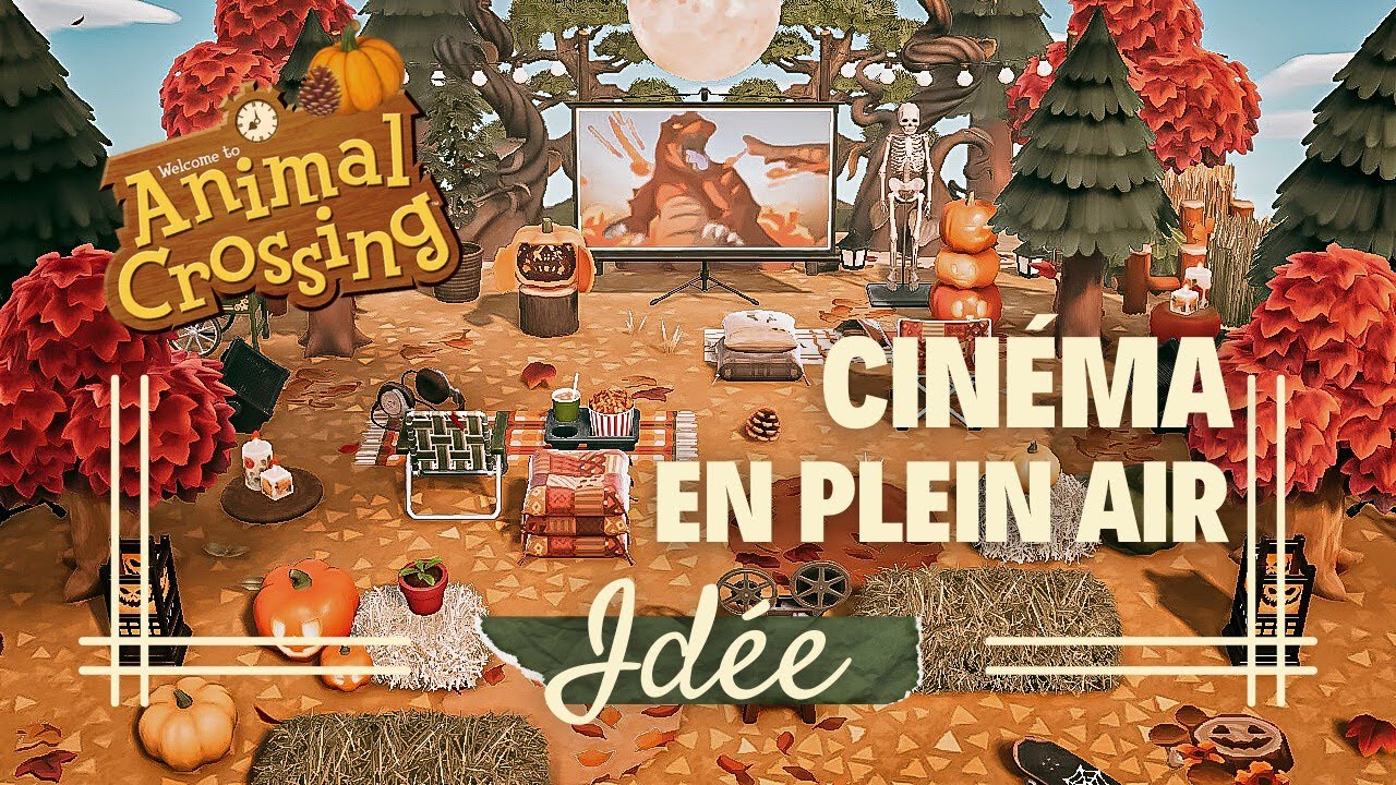 UN CINÉMA EN PLEIN AIR pour l'Automne ║ Animal crossing new horizons ...