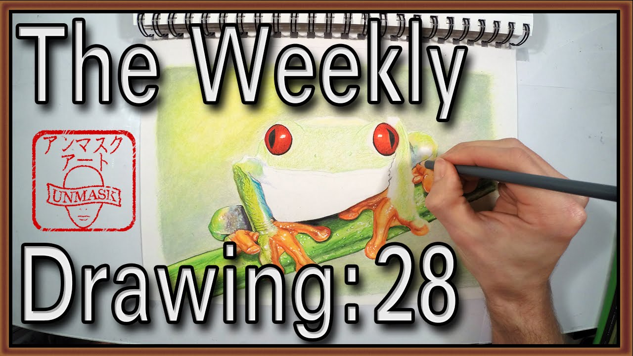 Weekly Drawing 28: Drawing A Red-Eyed Tree Frog // Photorealistic ...