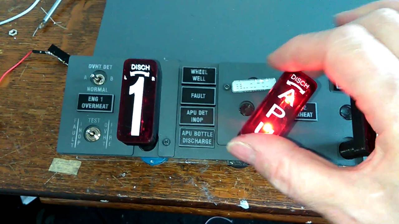home made 737 engine fire panel - YouTube