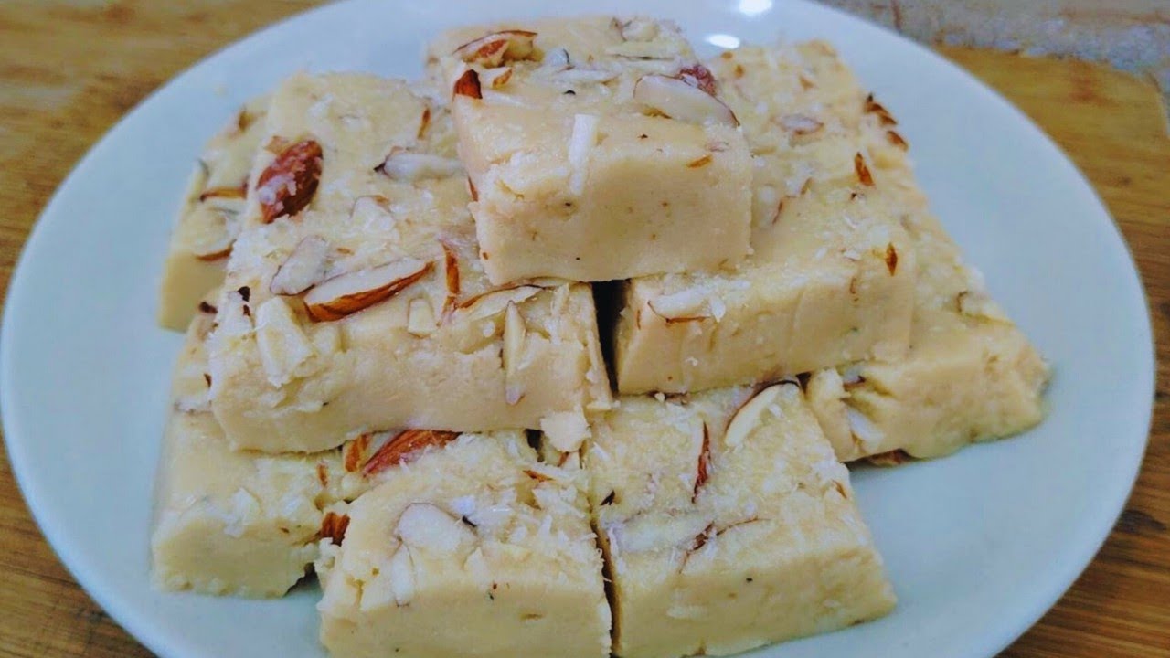ना मावा ना चाशनी सिर्फ 3चीज़ों से बनाये हलवाई स्टाइल बर्फी |barfi ...