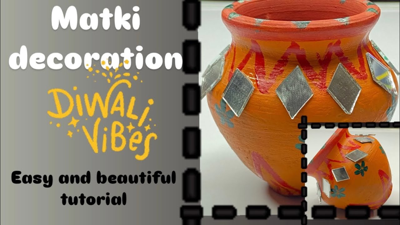 Let’s decorate matki in few simple steps with watercolour and mirrors 🤗 ...