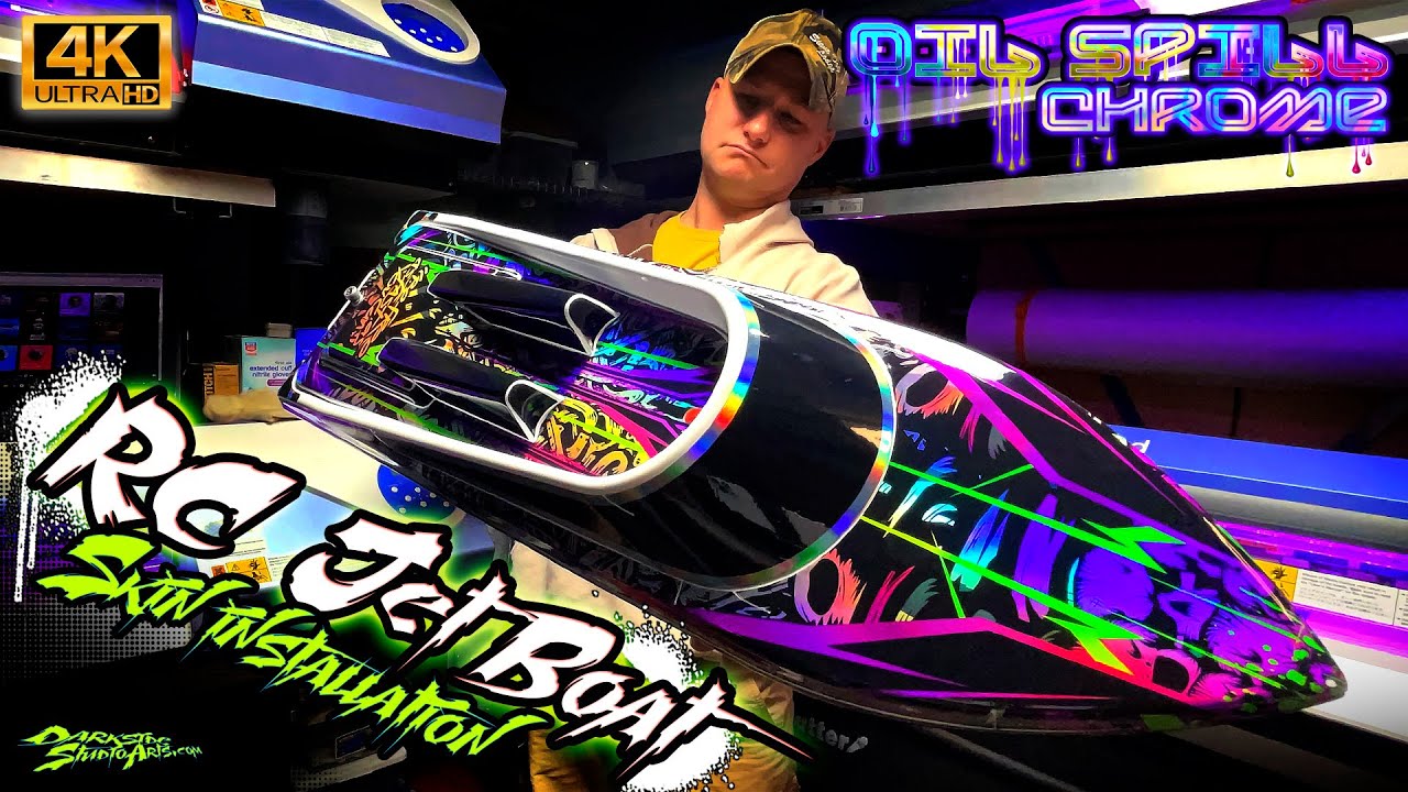 How to install a Darkside Studios wrap on a Streamline RC Thrasher Jet ...