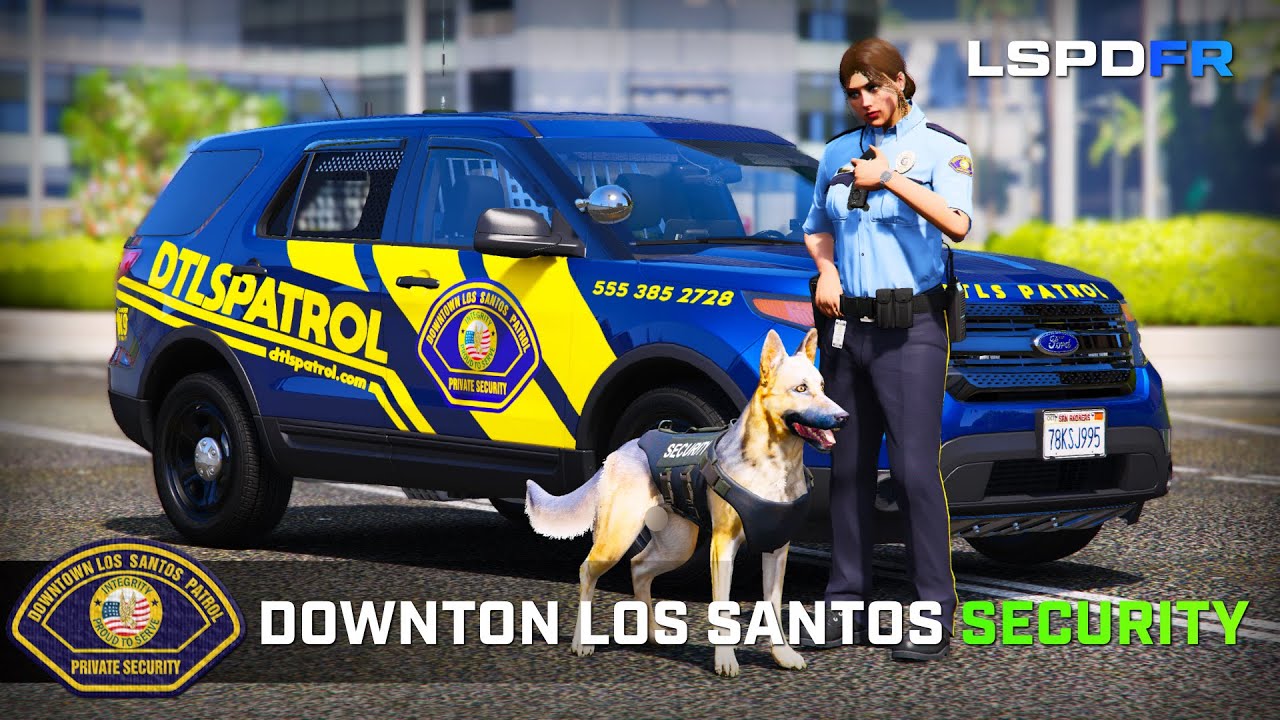 Los Angeles Professional Security K9 Patrol | GTA5 LSPDFR - YouTube