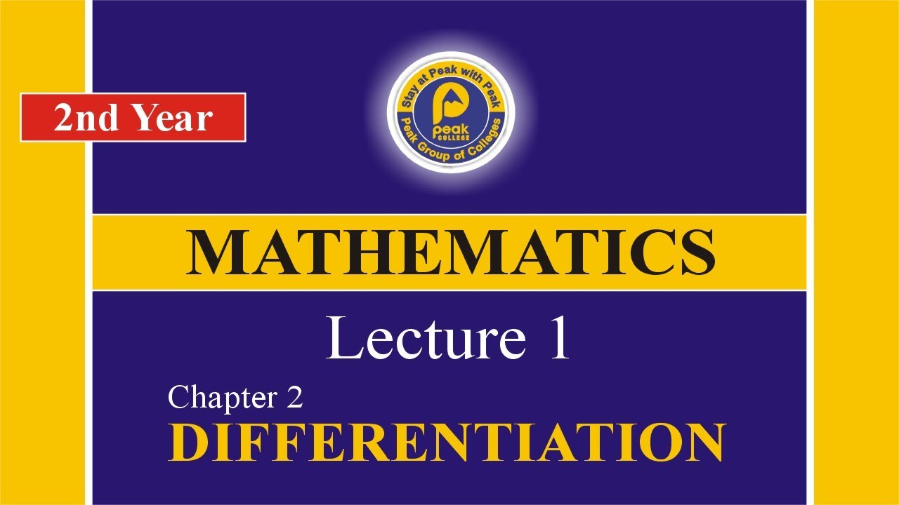 2nd year --- Lecture 1 ( Math ) - YouTube