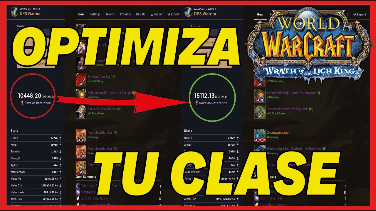 📈OPTIMIZA tu clase con WOWSIMS ️WOTLK CLASSIC ️2024 - YouTube