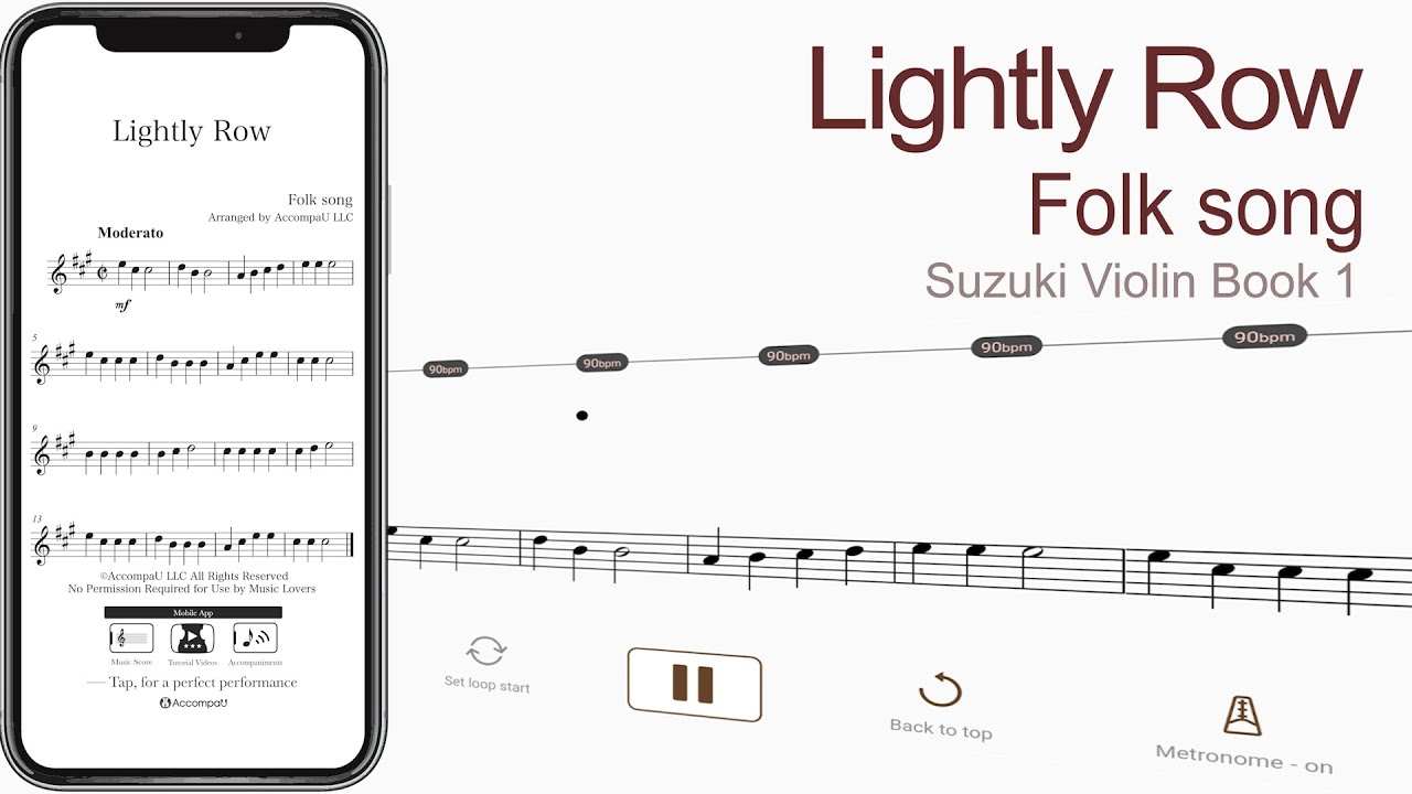 Lightly Row | Folk song【 Violin Sheet Music 】 - YouTube