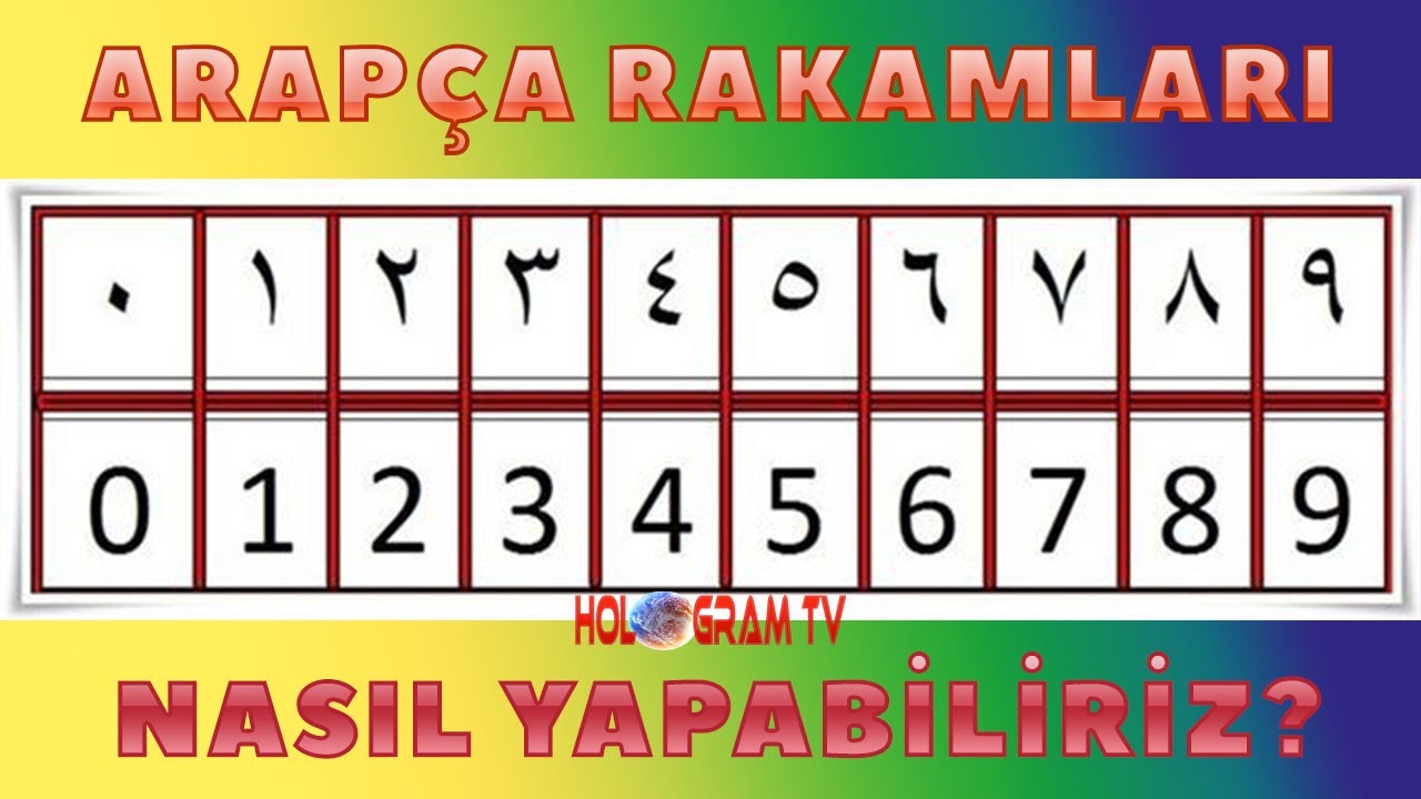 Arapça Rakamları Nasıl Yapabiliriz - HologramTv - YouTube