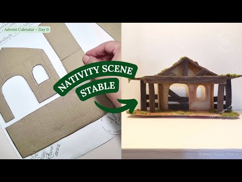 Day 0: How to make a Stable or Barn for Nativity Scene in cold ...