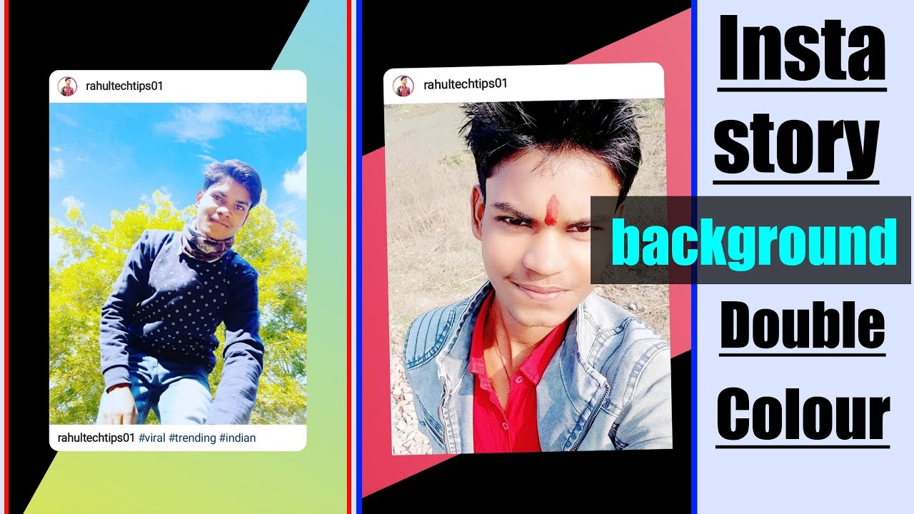 Instagram Story Background Double Color||Instagram Story Ke Background ...