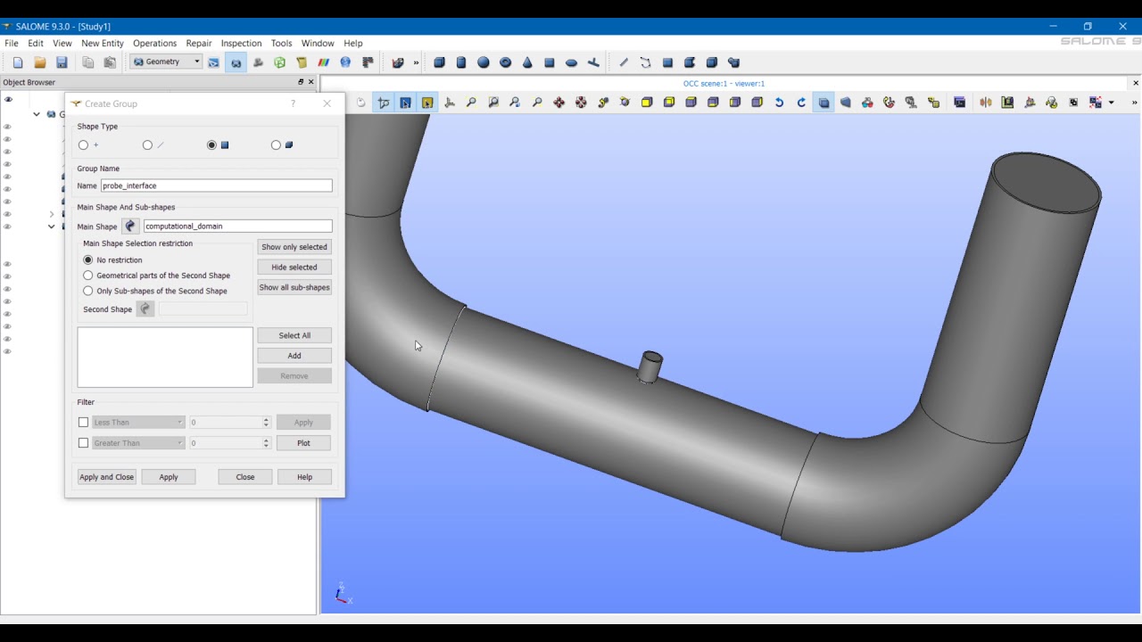 Salome video-tutorial: air flow in a duct. 3D mesh for multi region solid-fluid OpenFOAM ...