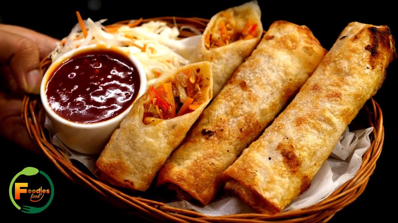 Crispy Veg Spring Rolls Recipe | Street Style Spring Roll at Home ...