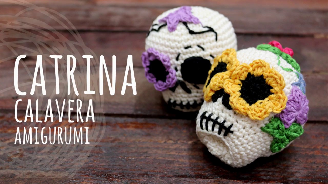 Tutorial Catrina Calavera Día de Muertos Halloween Amigurumi | Crochet ...