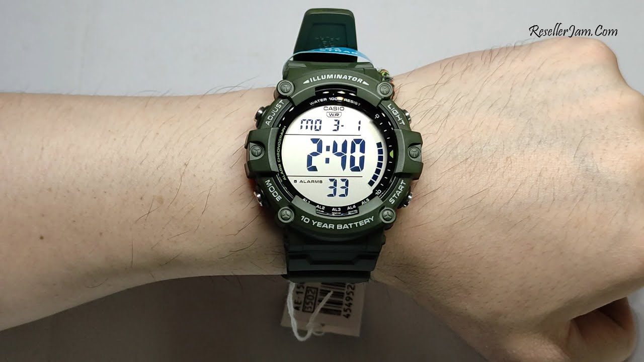 Casio Digital AE-1500WHX-3AV SPEC - YouTube