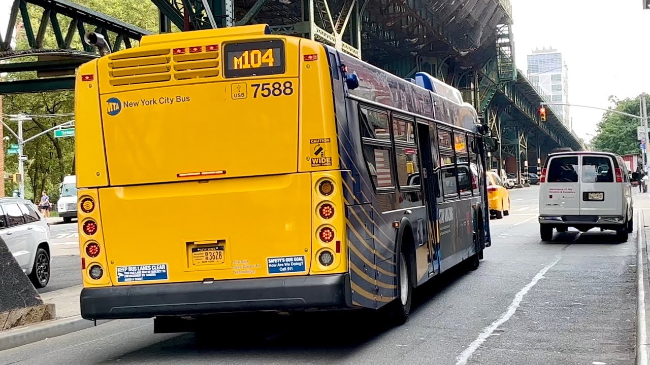 NYCT Bus: 2019 New Flyer XD40 #7588 on the M104 at Broadway and 125th ...