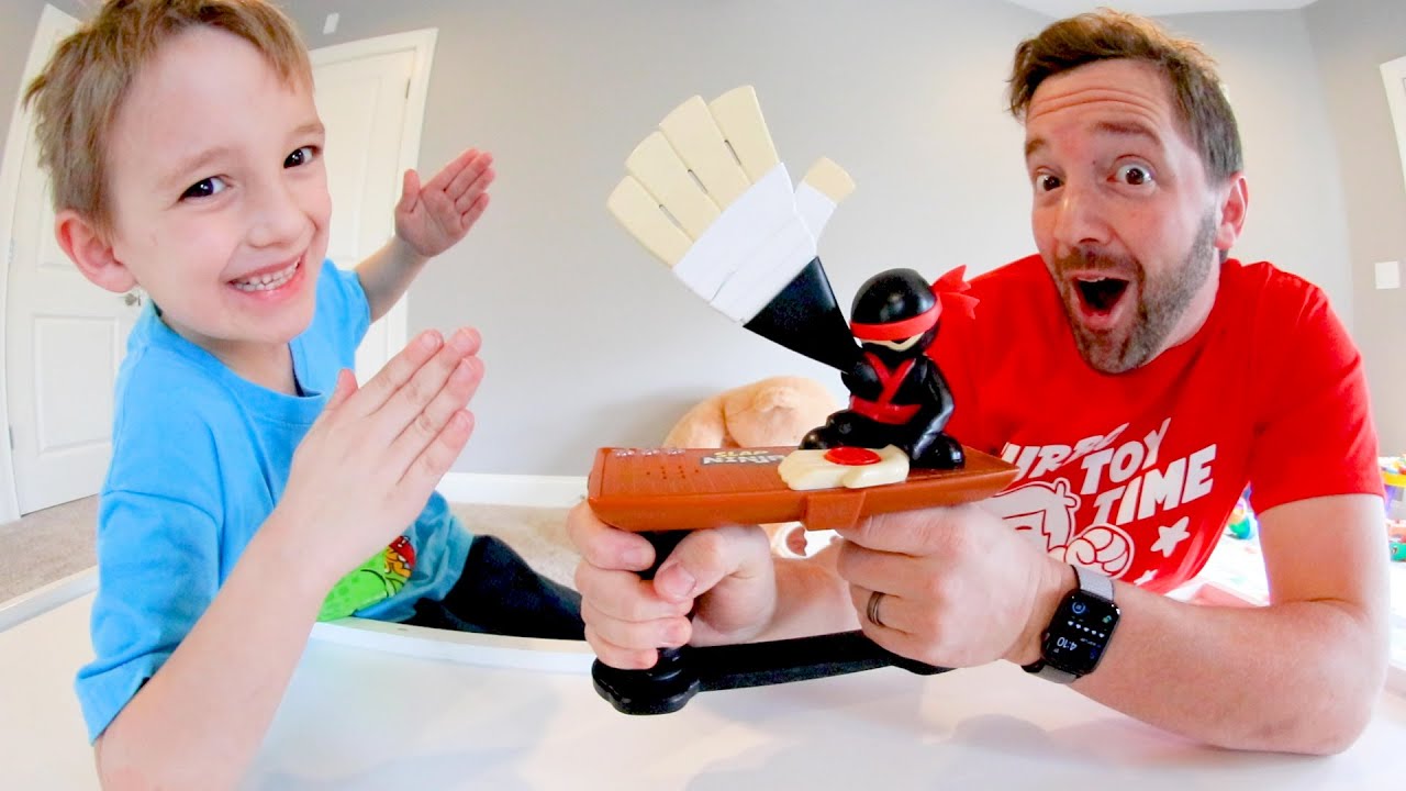 Father & Son PLAY SLAP NINJA! / Karate Chop Faster! - YouTube