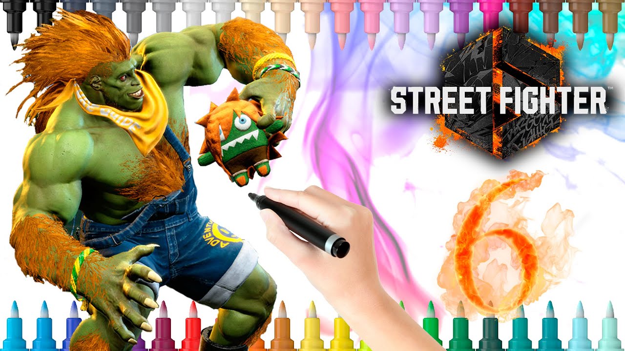 Street Fighter 6 Coloring New Characters / BLANKA character / New ...
