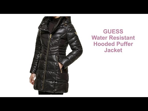 UNBOXING NEW GUESS Water Resistant Hooded Puffer Jacket - YouTube