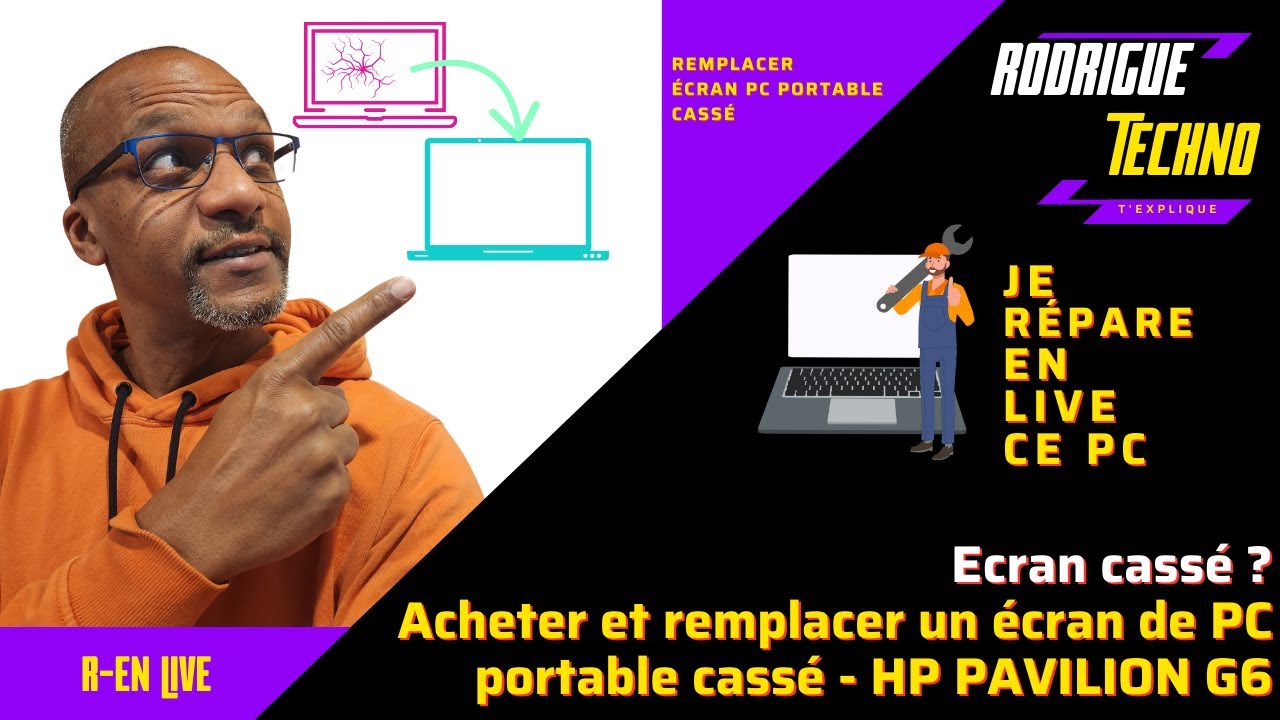 Comment réparer un écran cassé de pc portable: acheter un écran neuf et ...
