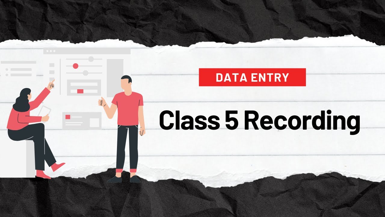 Data Entry Class 5 - YouTube