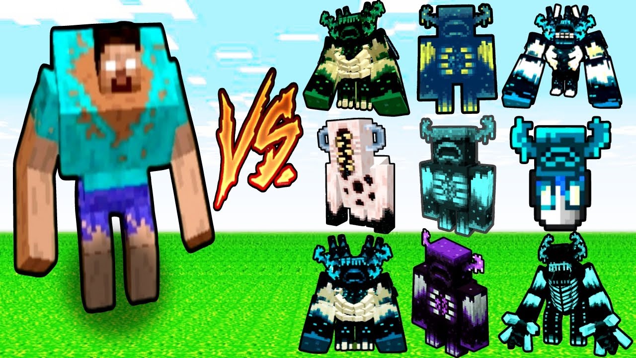 MUTANT HEROBRINE vs ALL WARDEN NEW - YouTube