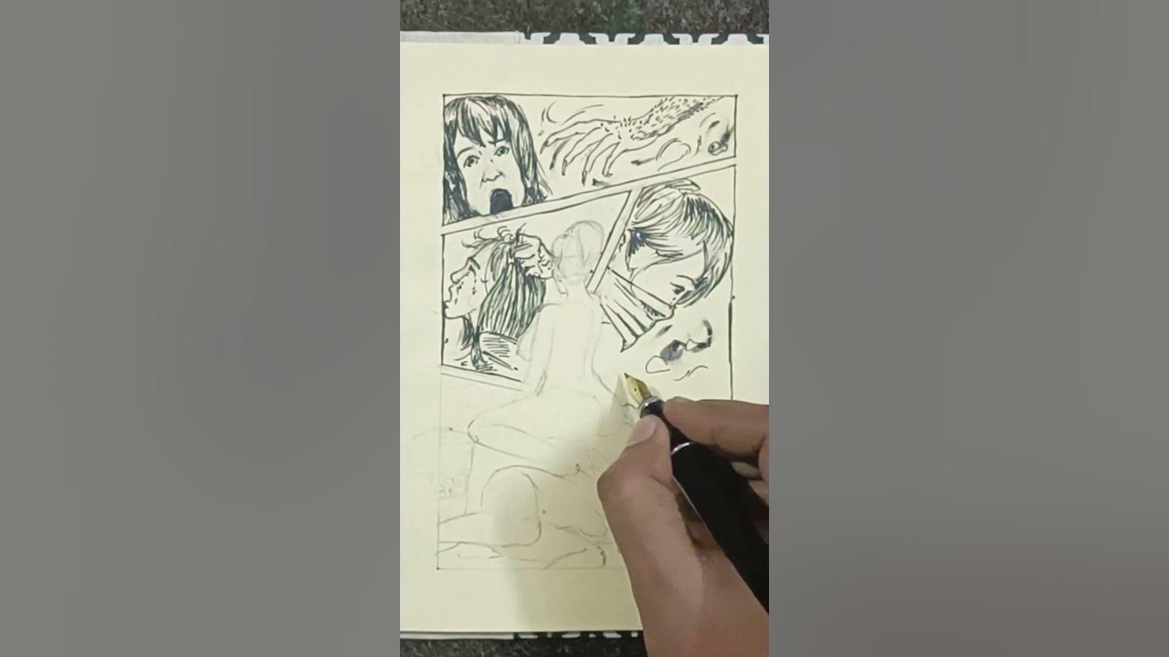 Inktober 2024. Day-16, Grungy. #inktober #inktober2024 - YouTube