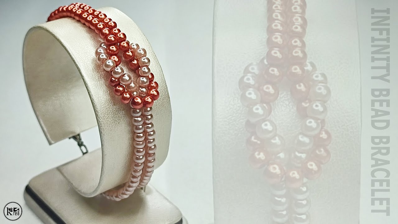 HOW TO MAKE INFINITY BEAD BRACELET | BEADED BRACELET TUTORIAL - YouTube