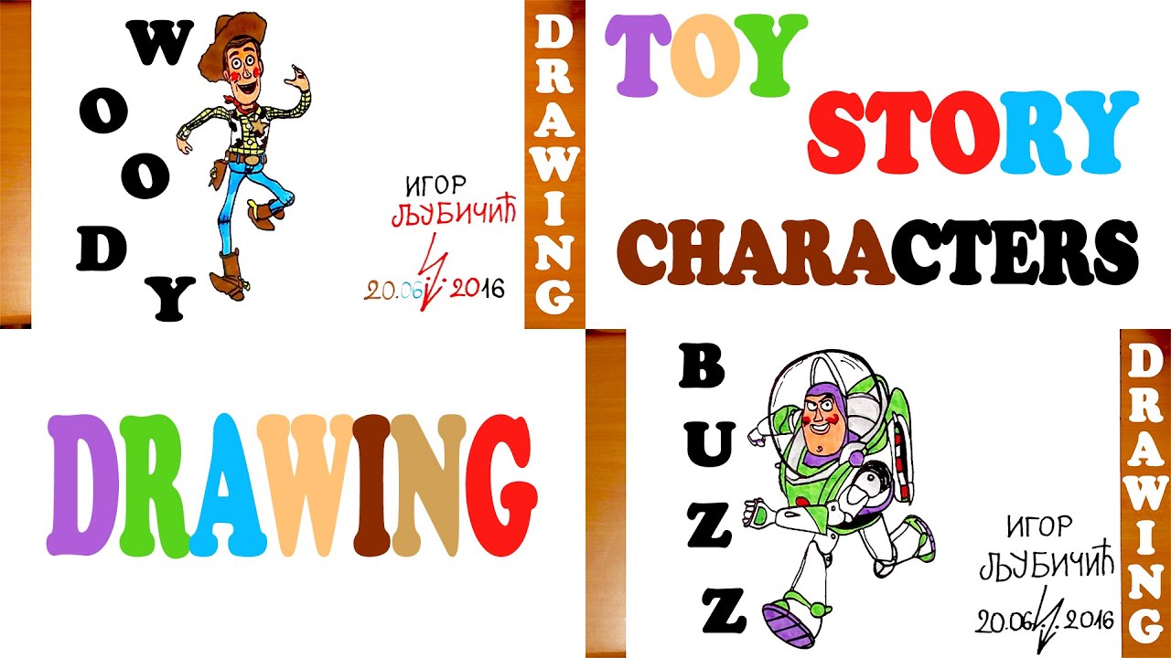 How to Draw Toy Story Characters: WOODY and BUZZ | Step by Step Easy ...